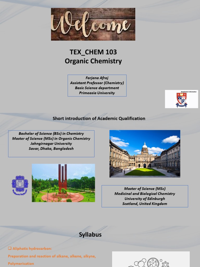 TEX - CHEM 103 Organic Chemistry | PDF | Acid | Ph