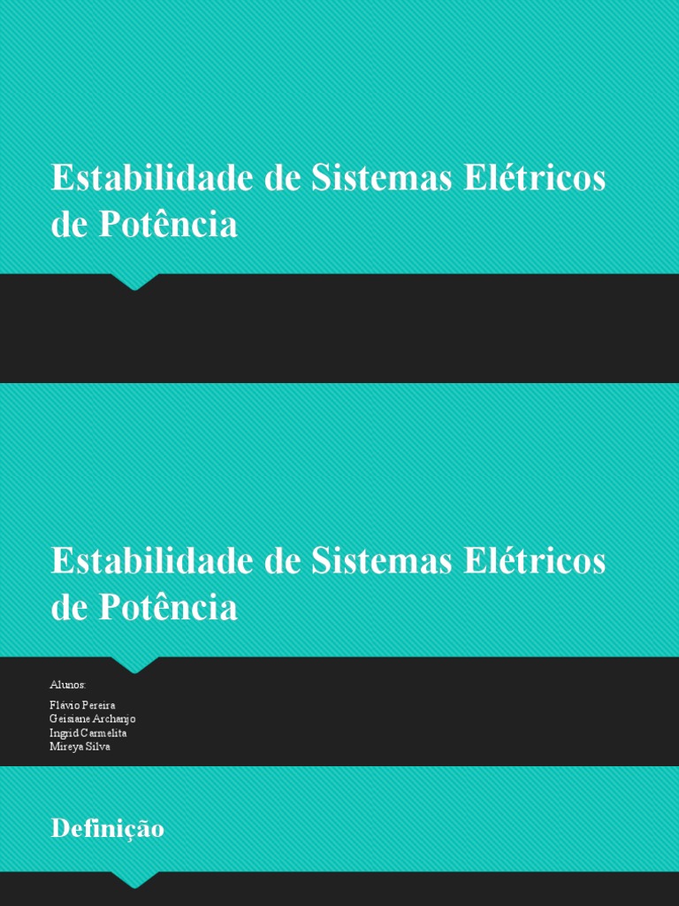 Estabilidade Slides | PDF | Potência (Física) | Iniciativa/Conjuntura