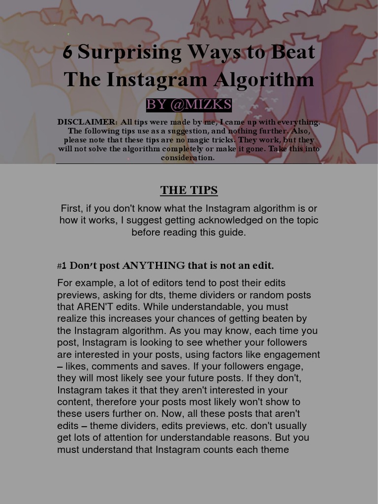 6 Surprising Ways To Beat The Instagram Algorithm | PDF | Communication