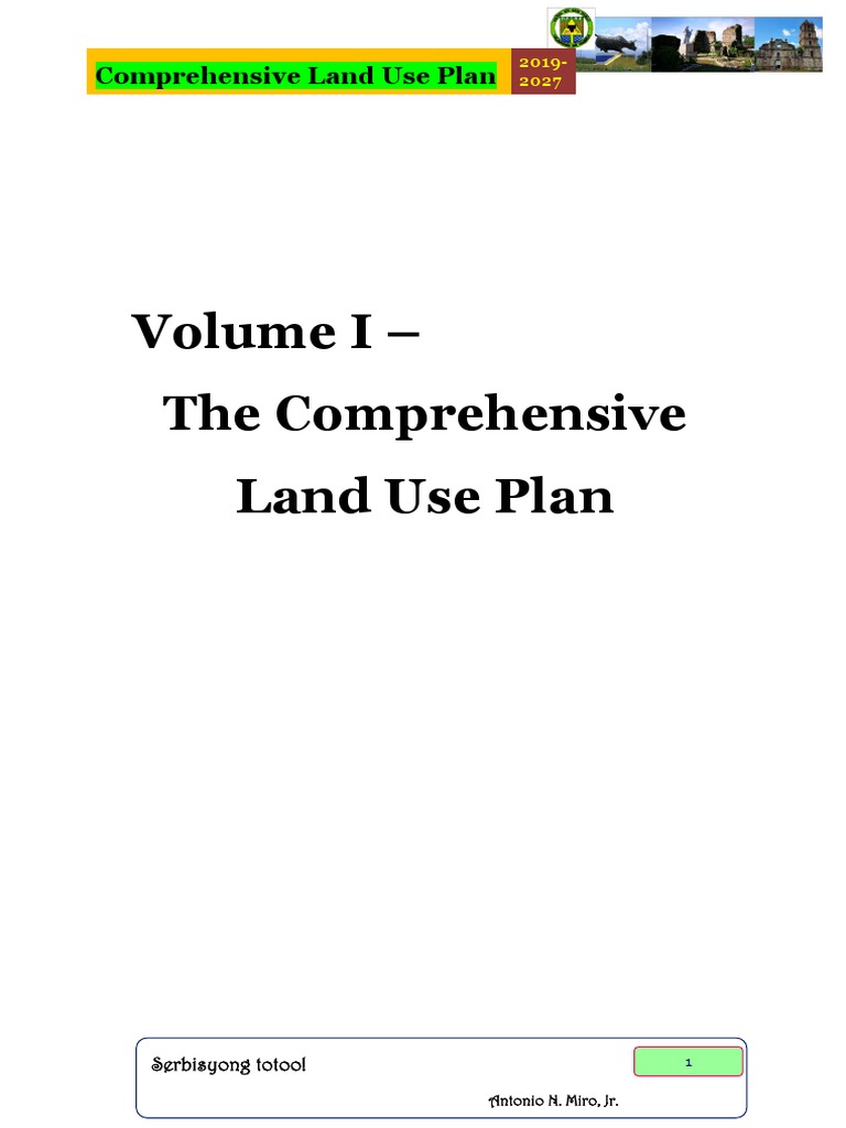 Volume - I - The Comprehensive Land Use Plan - Edited - Draft | PDF