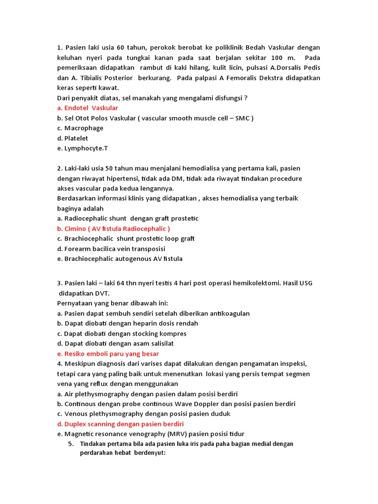 Soal Kognitif Vaskular Sept 16 | PDF