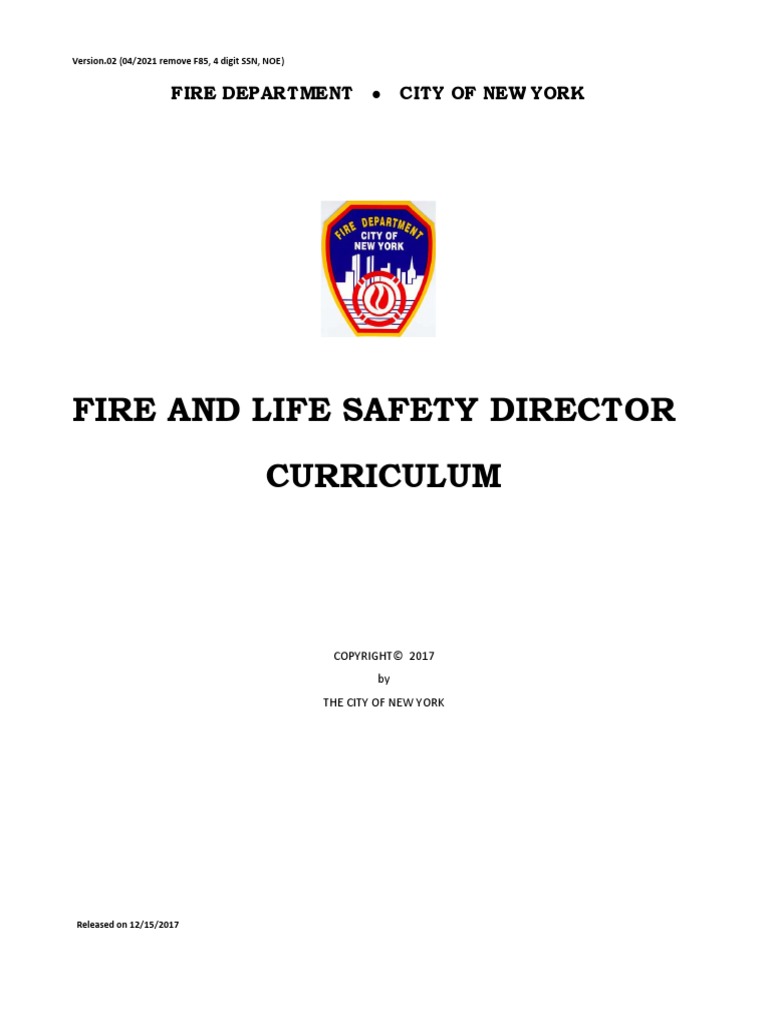 Fire and Life Safety Director FLSD Curriculum | Download Free PDF ...