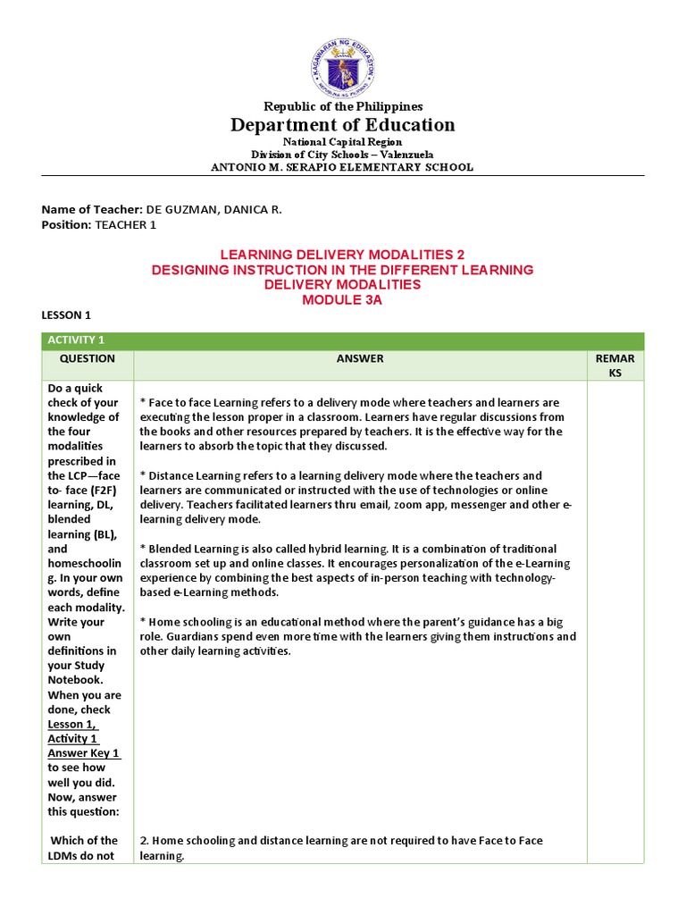 Module 3a LDM Portfolio | PDF | Educational Assessment | Teachers