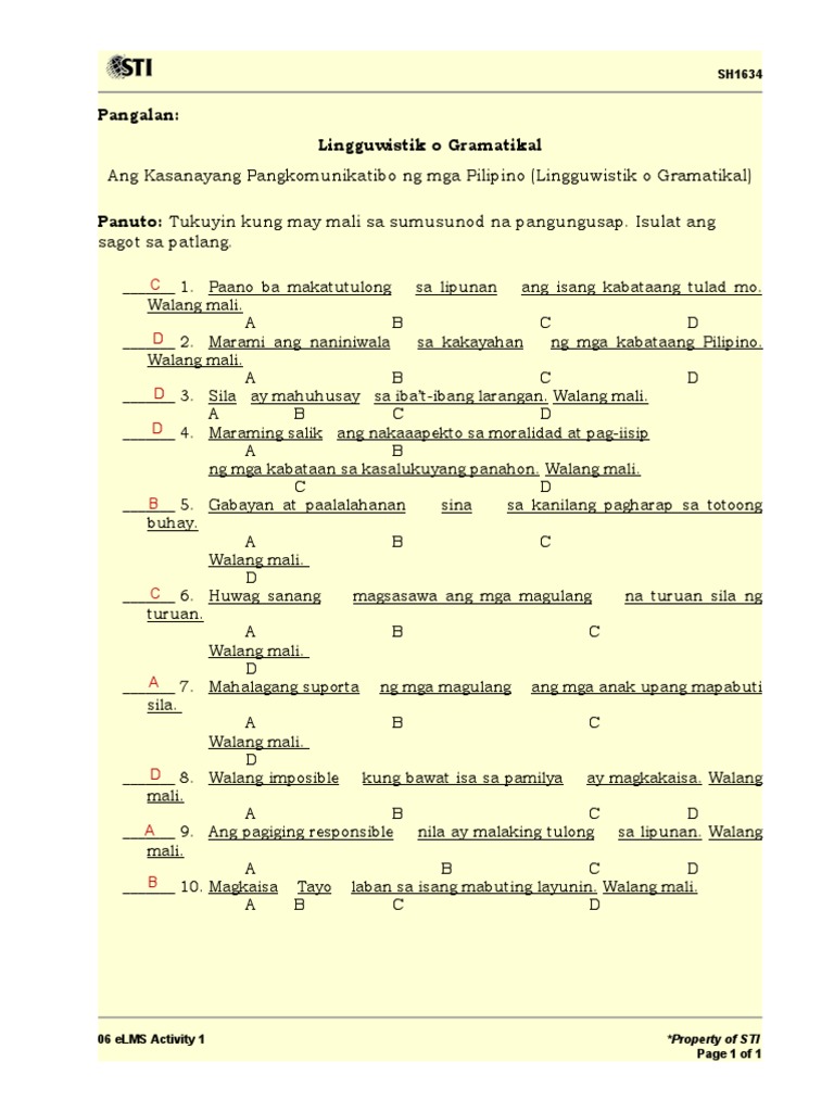 05 eLMS Activity 1 | PDF