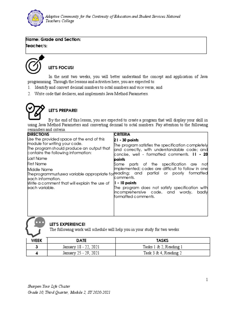 S10 Q3 M2 Sharpen Your Life | PDF | Parameter (Computer Programming) | Software Development
