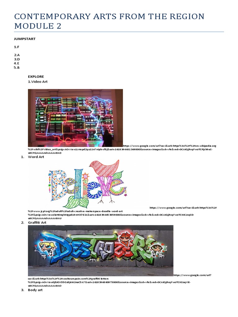 Contemporary Arts From The Region Module 2 | PDF | Abstract Art | Shape