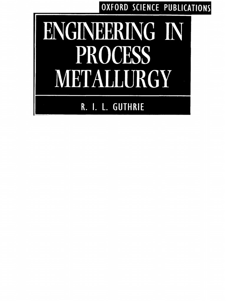 Engineering in Process Metallurgy | PDF
