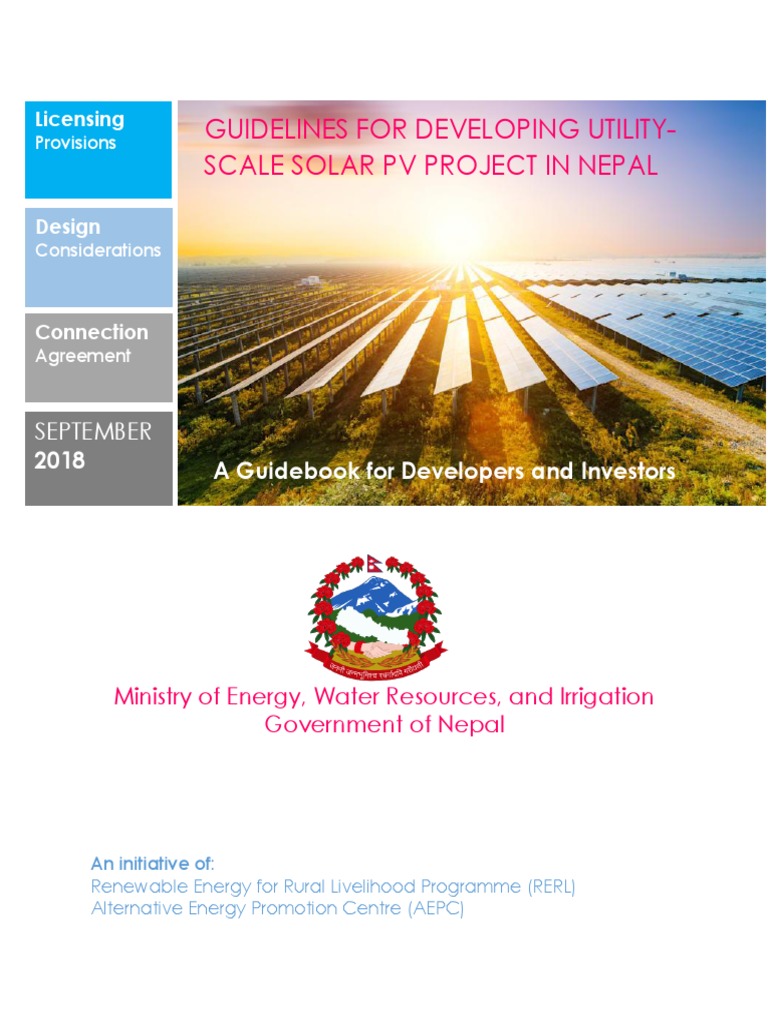 Guideline For Developing Utility Scale Solar Project in Nepal, 2018 ...