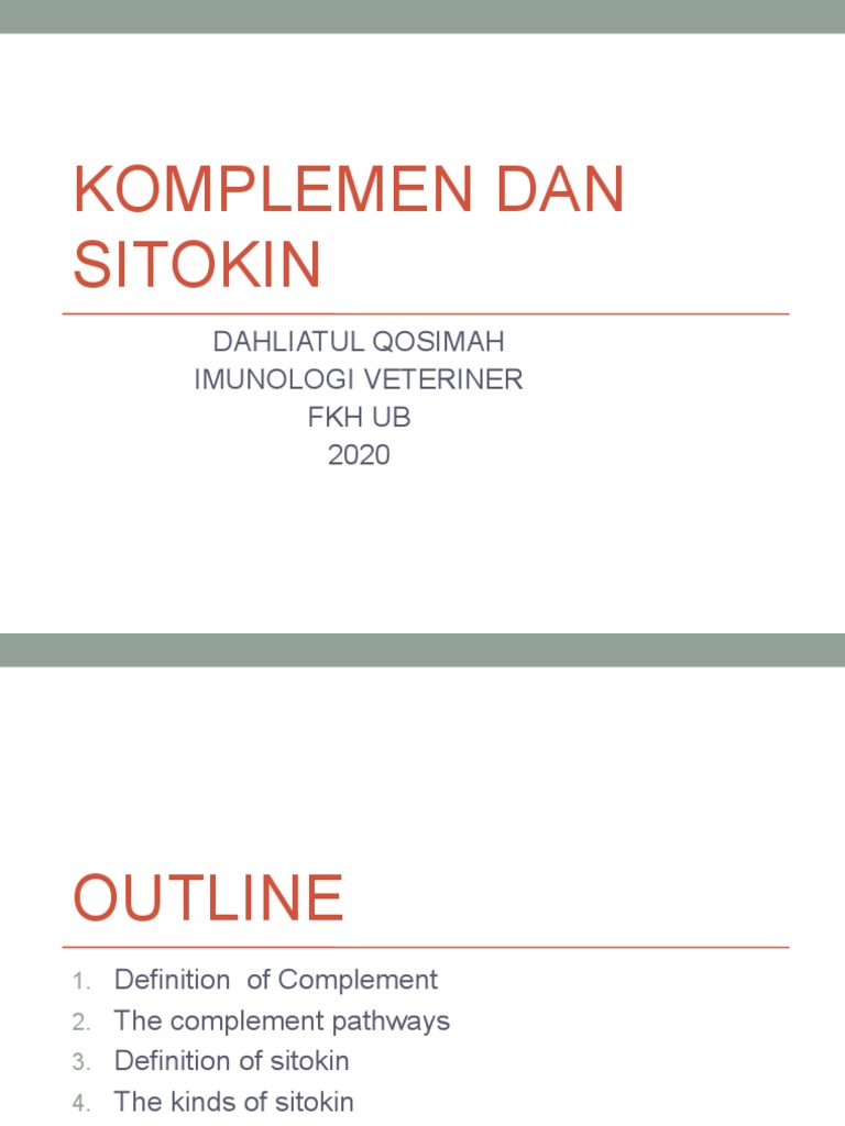Komplemen Dan Sitokin | PDF | Complement System | Cell Biology
