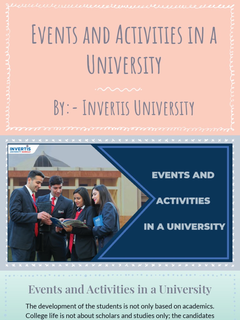 Invertis University Extracurricular Activities | PDF