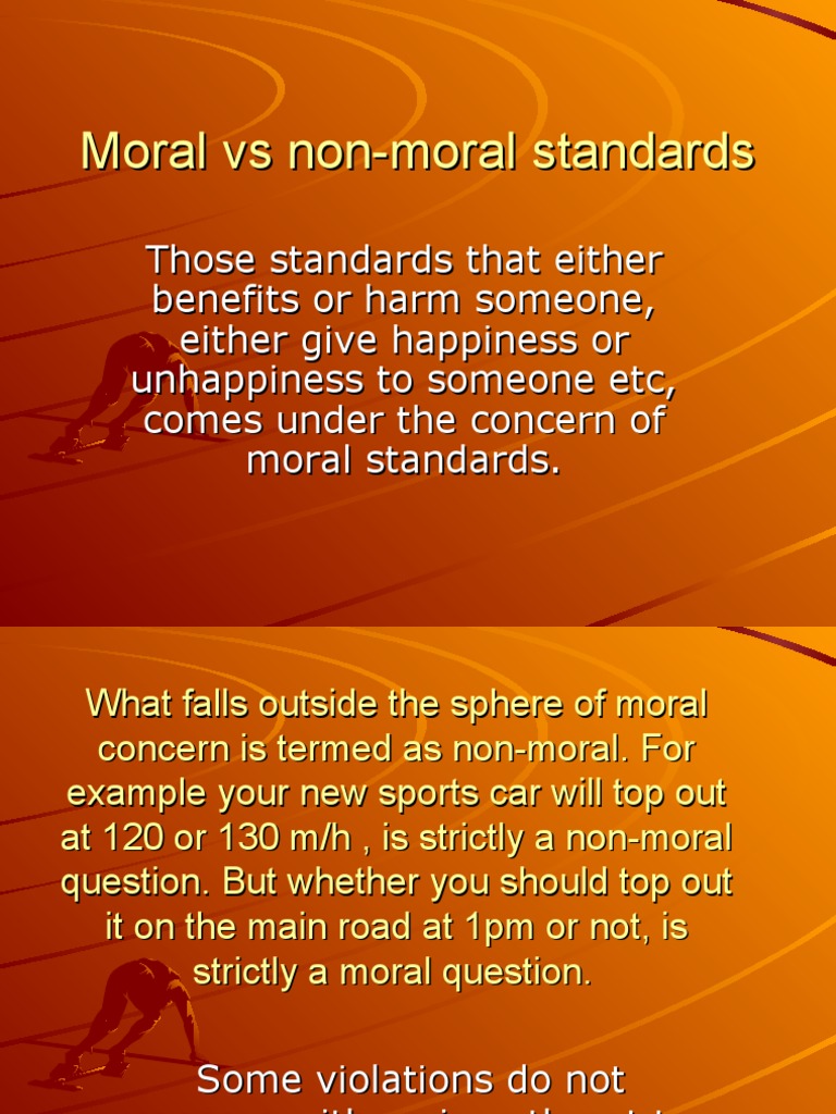 Moral vs Non-Moral Standards Explained | PDF | Etiquette | Morality