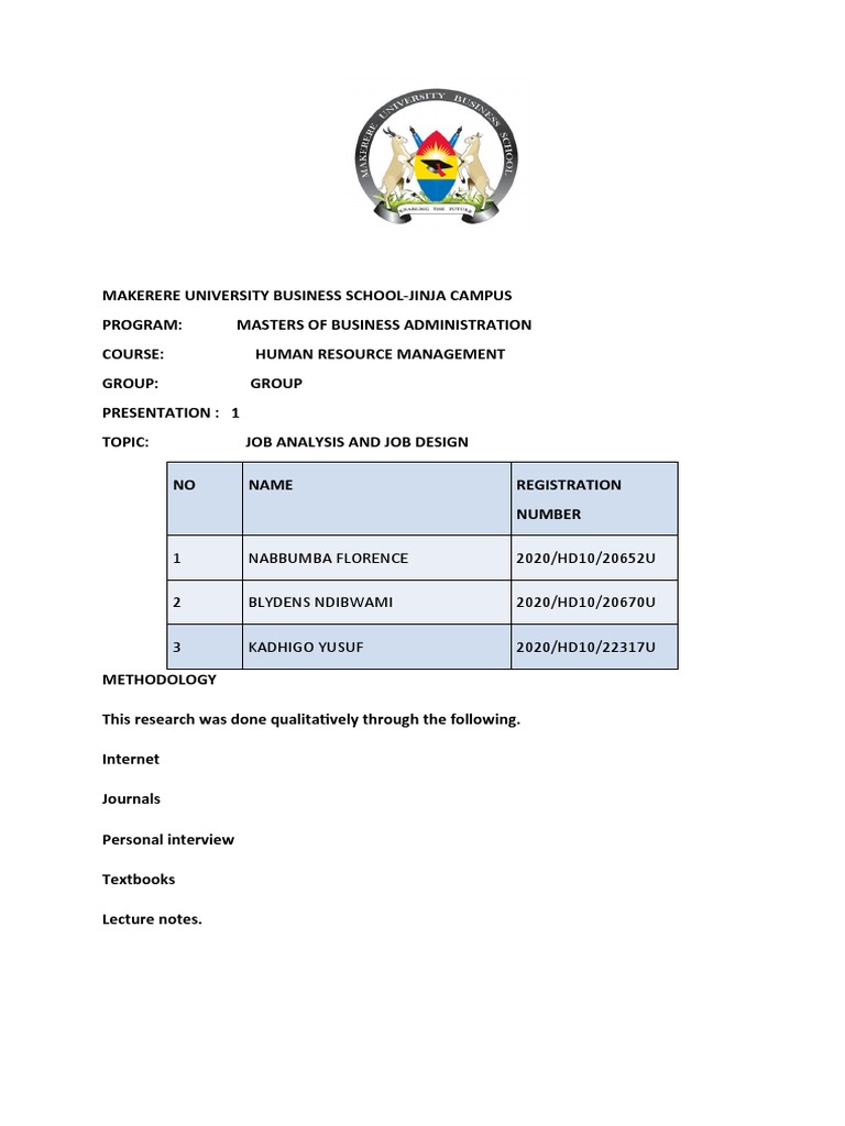 Job Analysis and Design in HR Management | PDF | Applied Psychology ...
