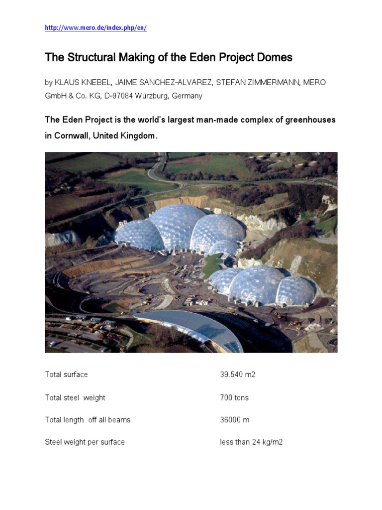 The Structural Making of The Eden Project Domes | PDF | Truss | Geometry