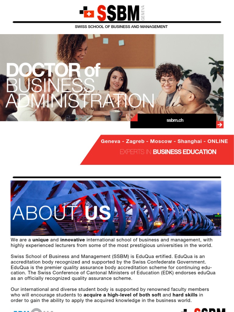 DBA Brochure | PDF | Doctor Of Philosophy | Doctorate