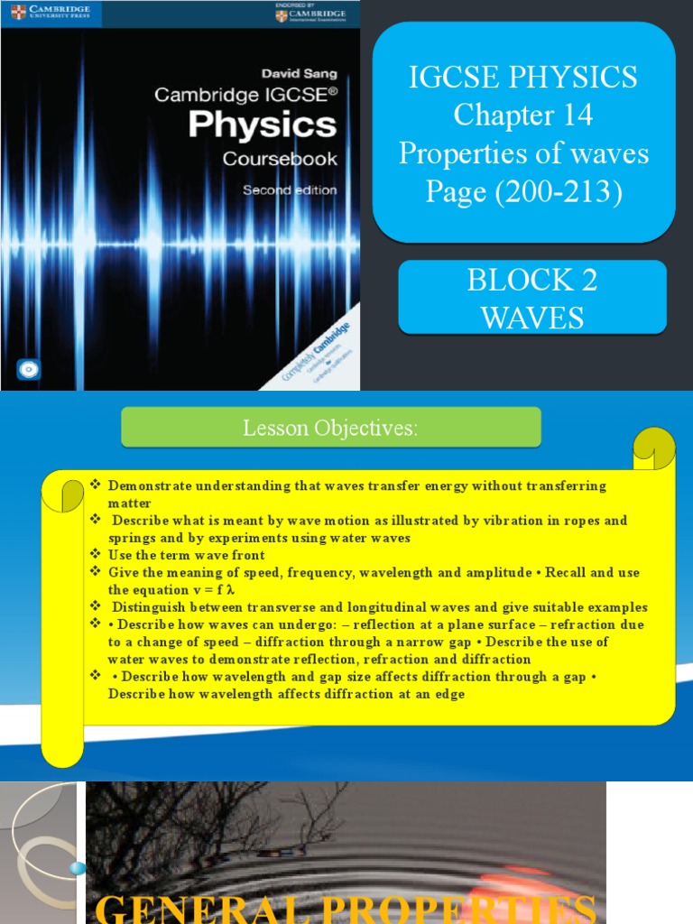 IGCSE 2 Phy General Properties of Waves | PDF | Waves | Frequency