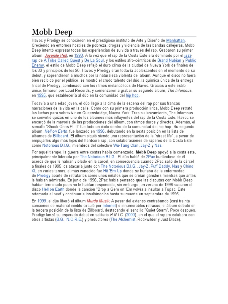 Mobb DeepHavocyProdigy | PDF | Musica Popular Americana | Músicos americanos