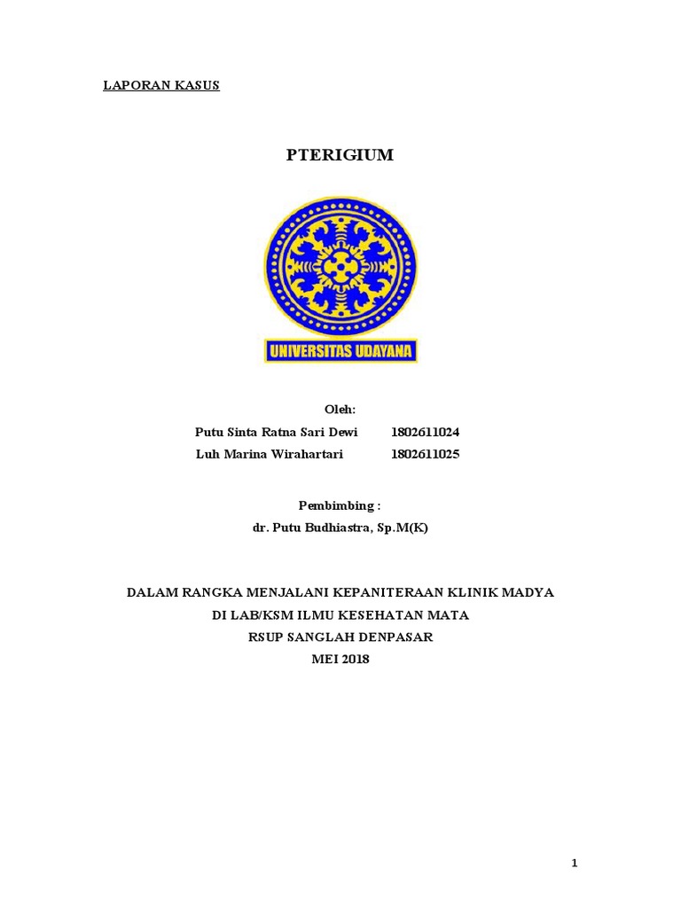 Contoh Lapsus Pterigium | PDF