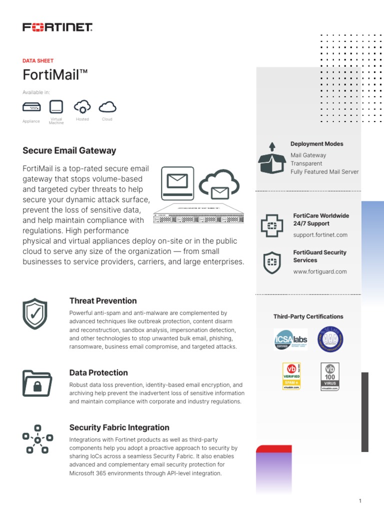 FortiMail | PDF | Email Spam | Proxy Server