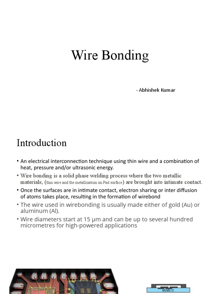 Wire Bonding: - Abhishek Kumar | PDF | Building Engineering ...