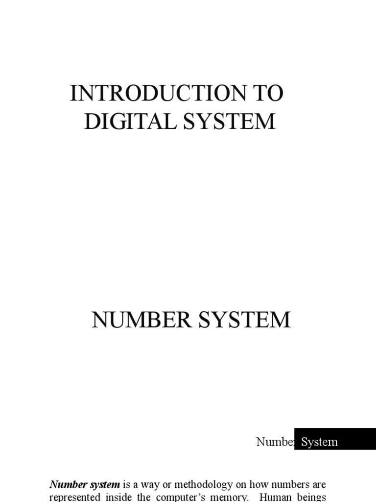 Number System | PDF | Computer Architecture | Encodings