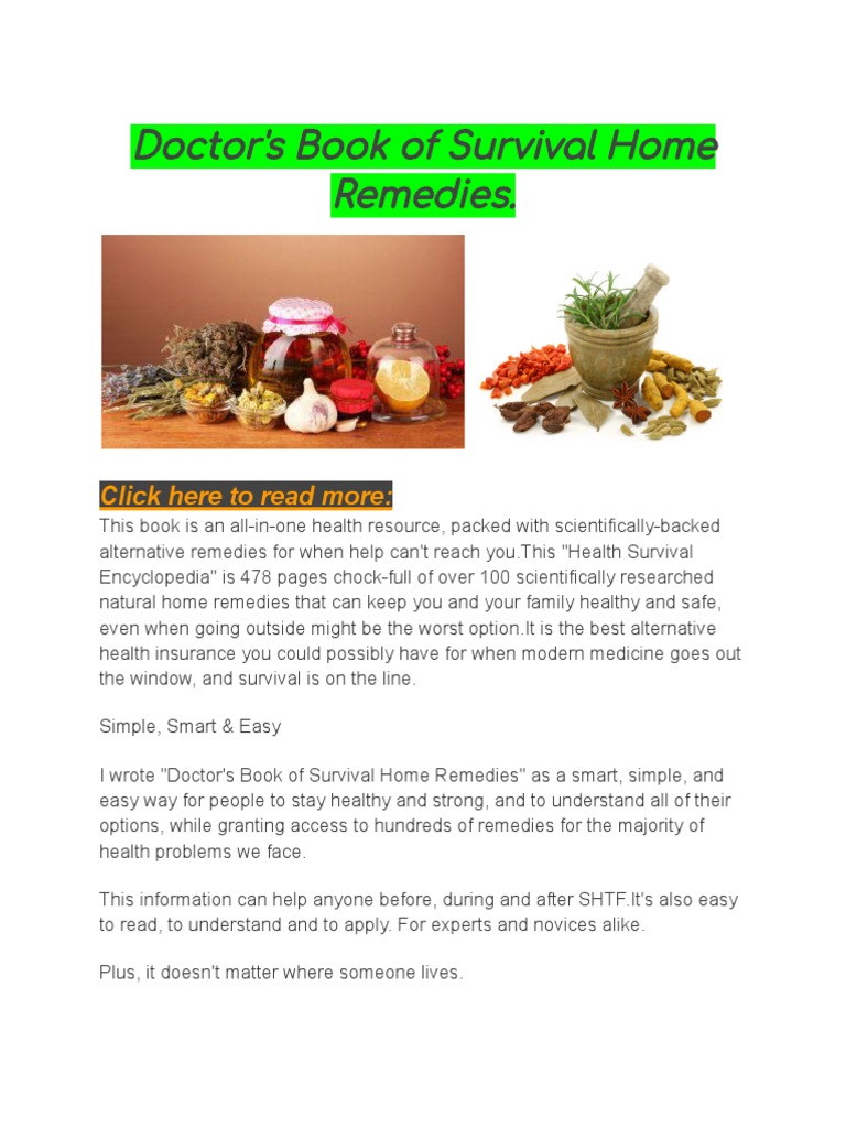 Doctor's Book of Survival Home Remedies | PDF | Primary Care Physician ...
