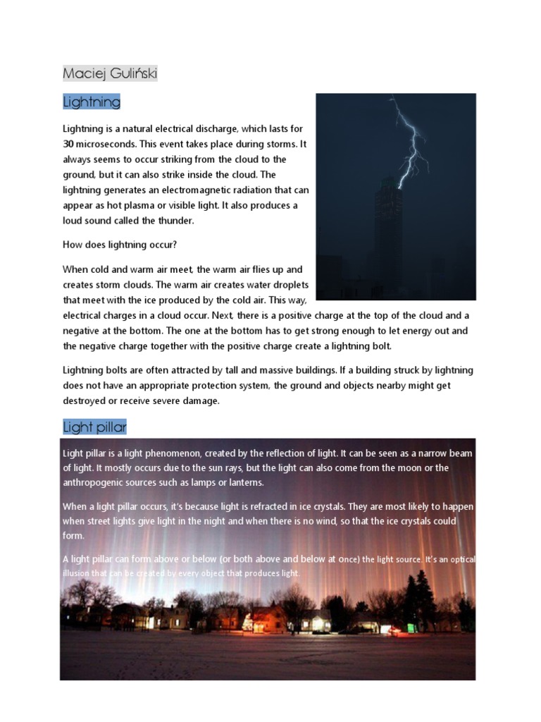 Maciej Guliński Lightning | PDF | Science & Mathematics