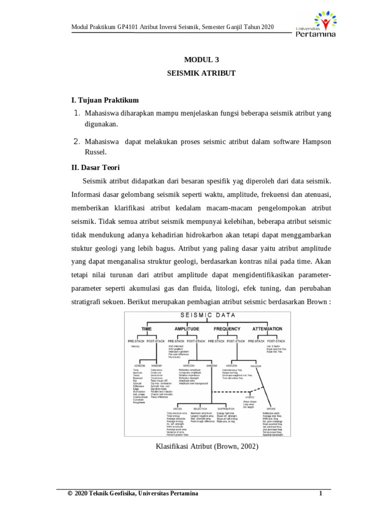 Modul 3 Attribute Seismic | PDF