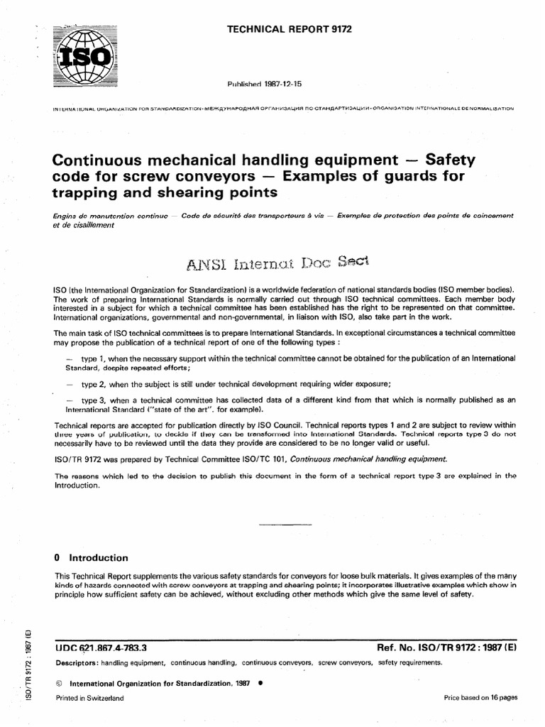 Iso TR 9172-1987 | PDF
