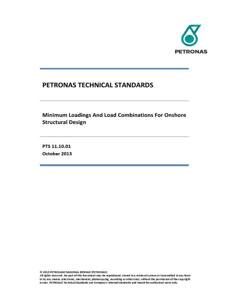 Petronas Technical Standards: Minimum Loadings and Load Combinations ...
