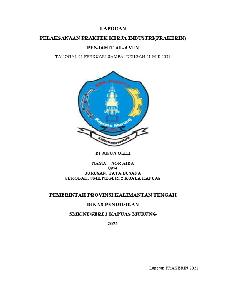 Laporan Prakerin Nor Aida di Al-Amin | PDF