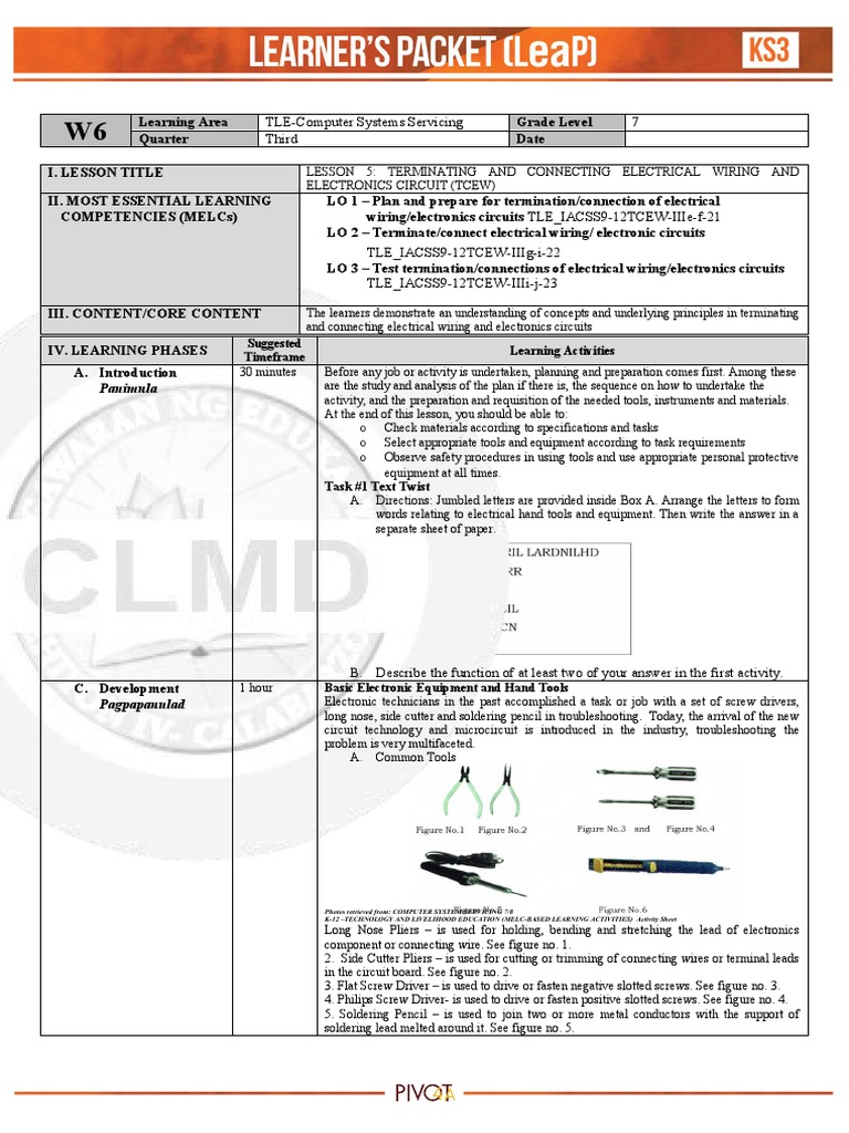 Tle Computer Systems Servicing 7 Third Panimula Pdf Soldering Electrical Connector
