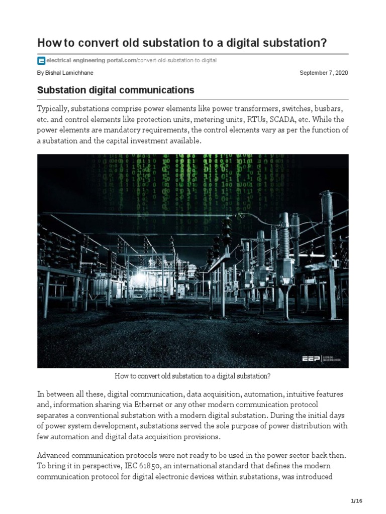 Digital Substation Conversion Guide | PDF | Electrical Substation | Scada