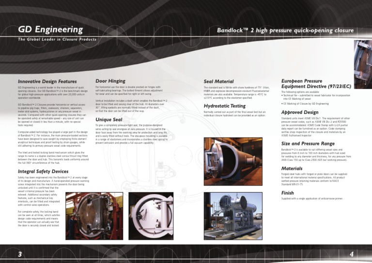 GD Engineering: Bandlock™ 2 High Pressure Quick-Opening Closure ...