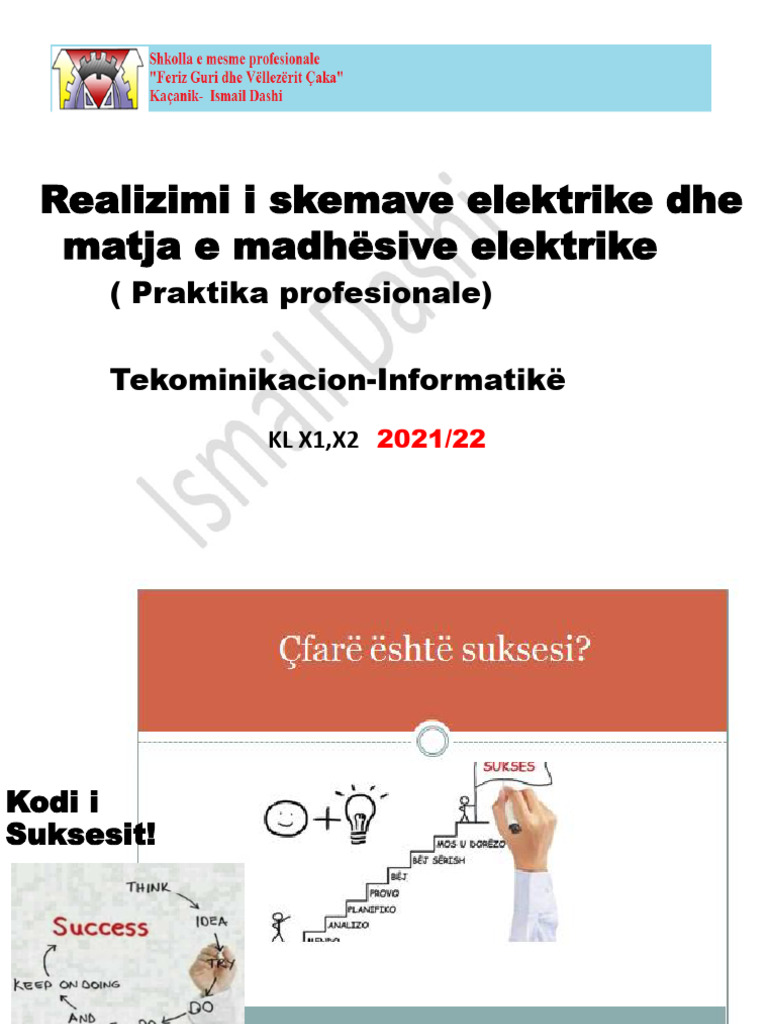 Realizimi I Skemave Elektrike Dhe Matja e Madhësive Elektrike | PDF