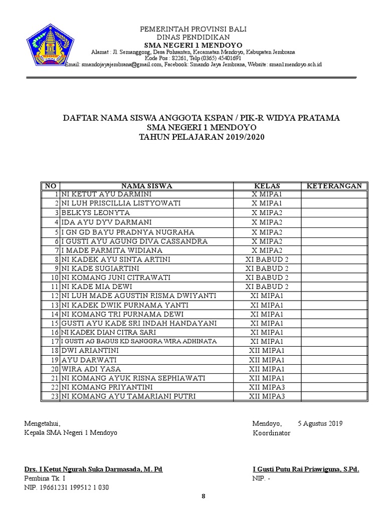 Siswa Anggota Kspan | PDF