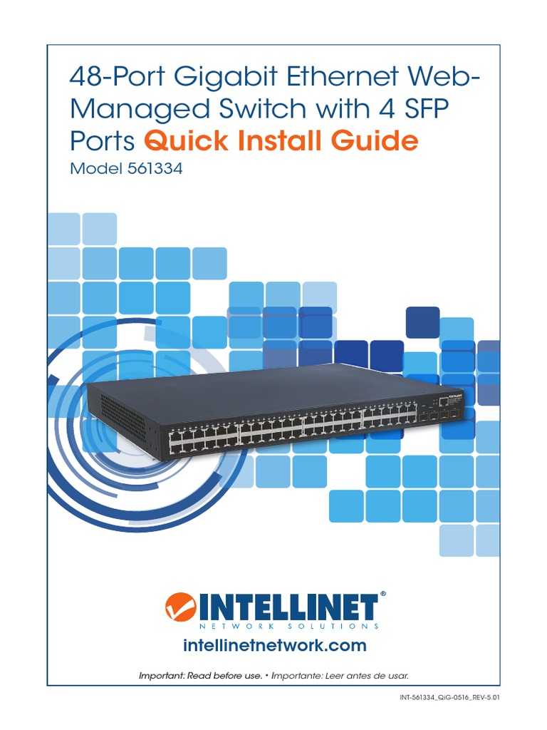 Intellinet - 561334 Switch Quick Install Guide | PDF | Electronics ...