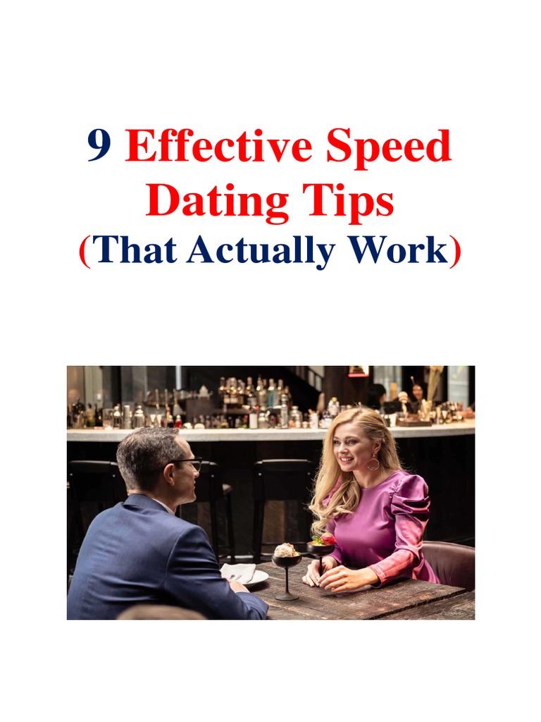 9 Effective Speed Dating Tips | PDF