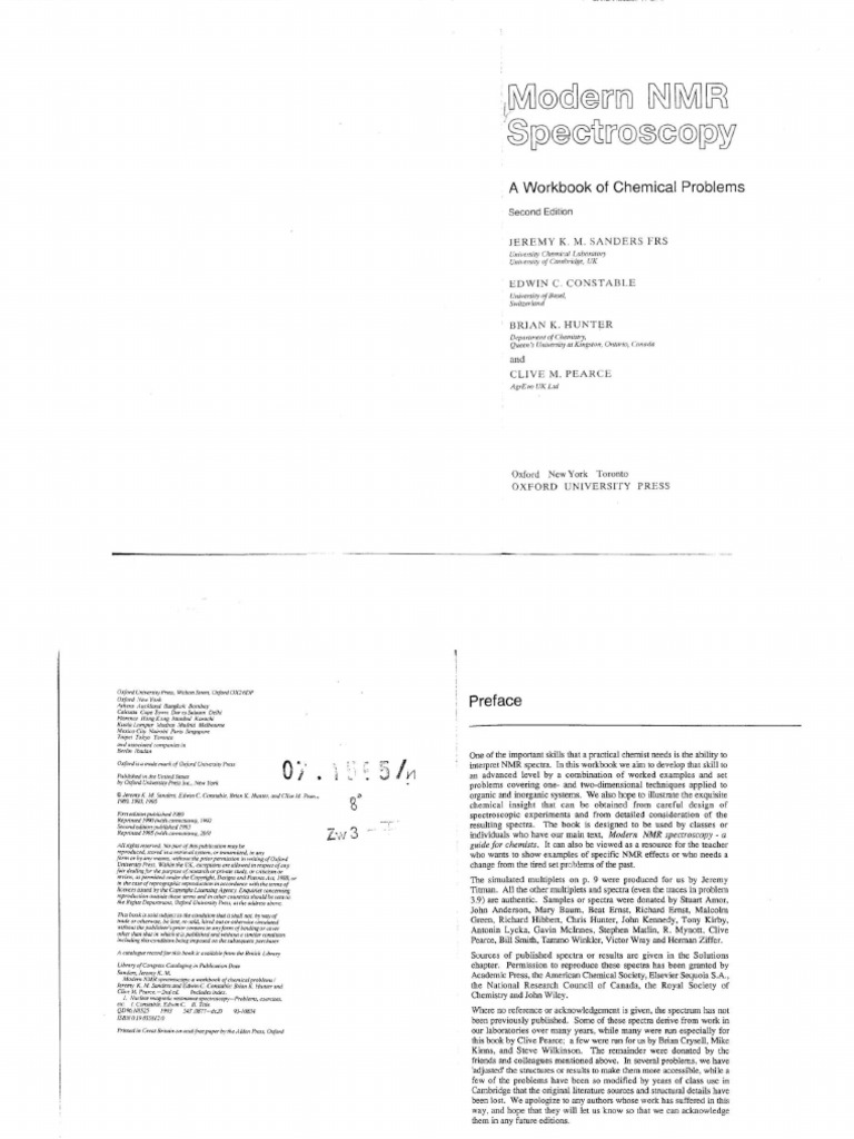 A Workbook of Chemical Problems: Jeremy K. M Sanders Frs | PDF | Proton ...