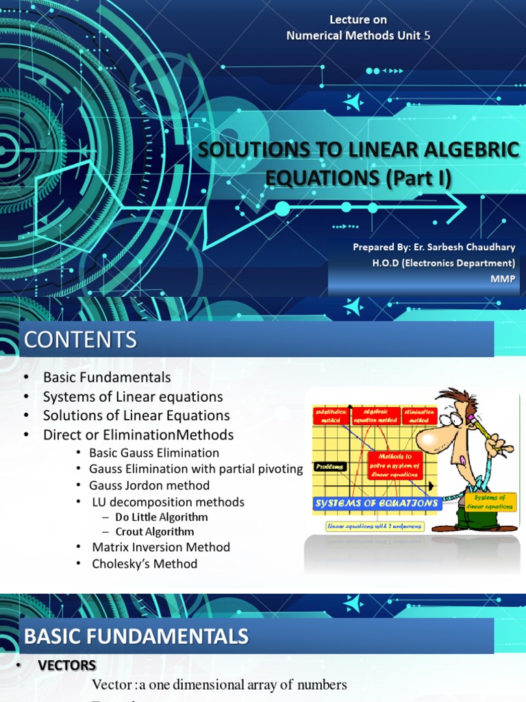 My Unit 5 Lecture DIrect Method | PDF | Matrix (Mathematics) | Determinant