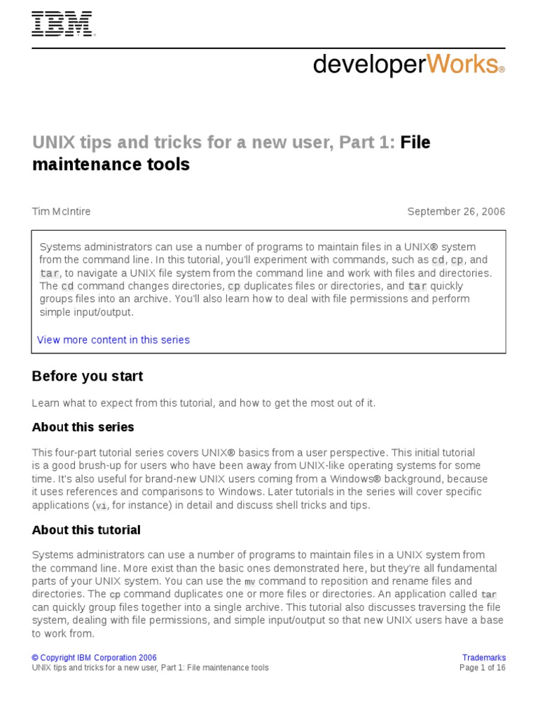 Unix Tips And Tricks For A New User Pdf Command Line Interface Operating System