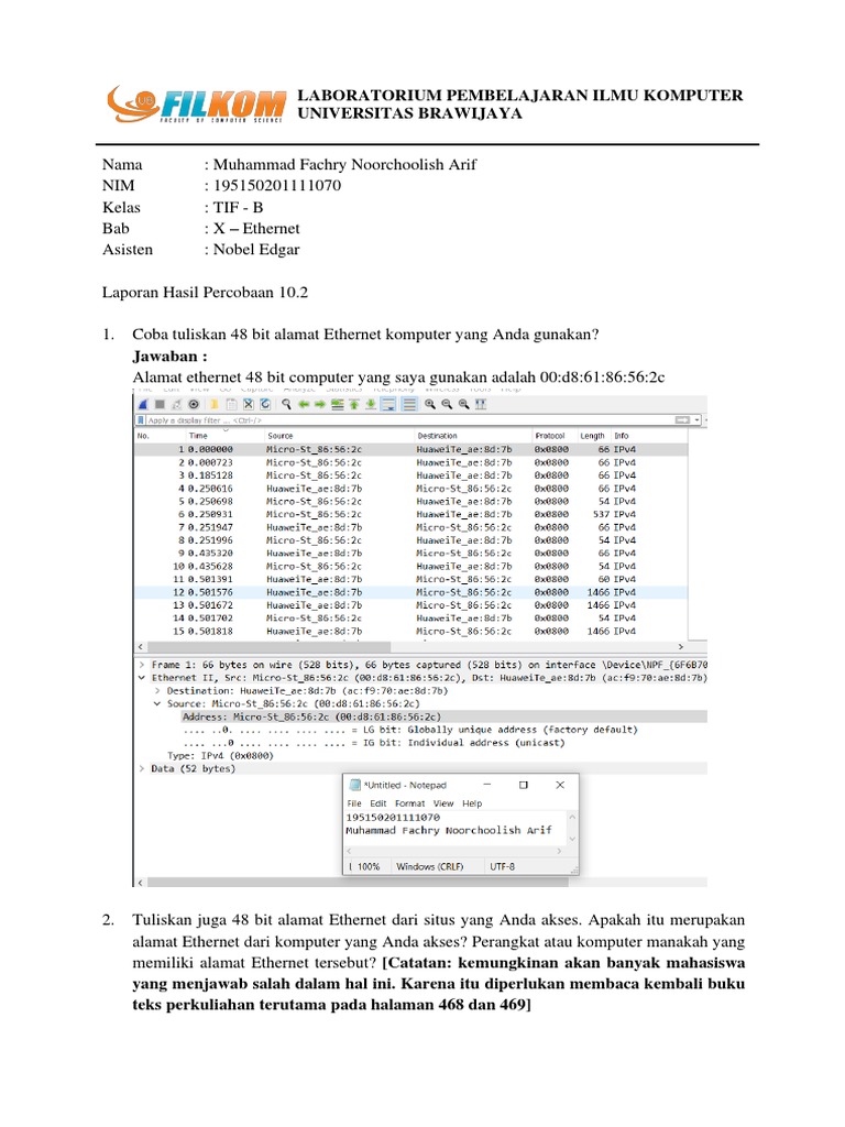 Ethernet | PDF | Metode & Bahan Ajar | Komputer
