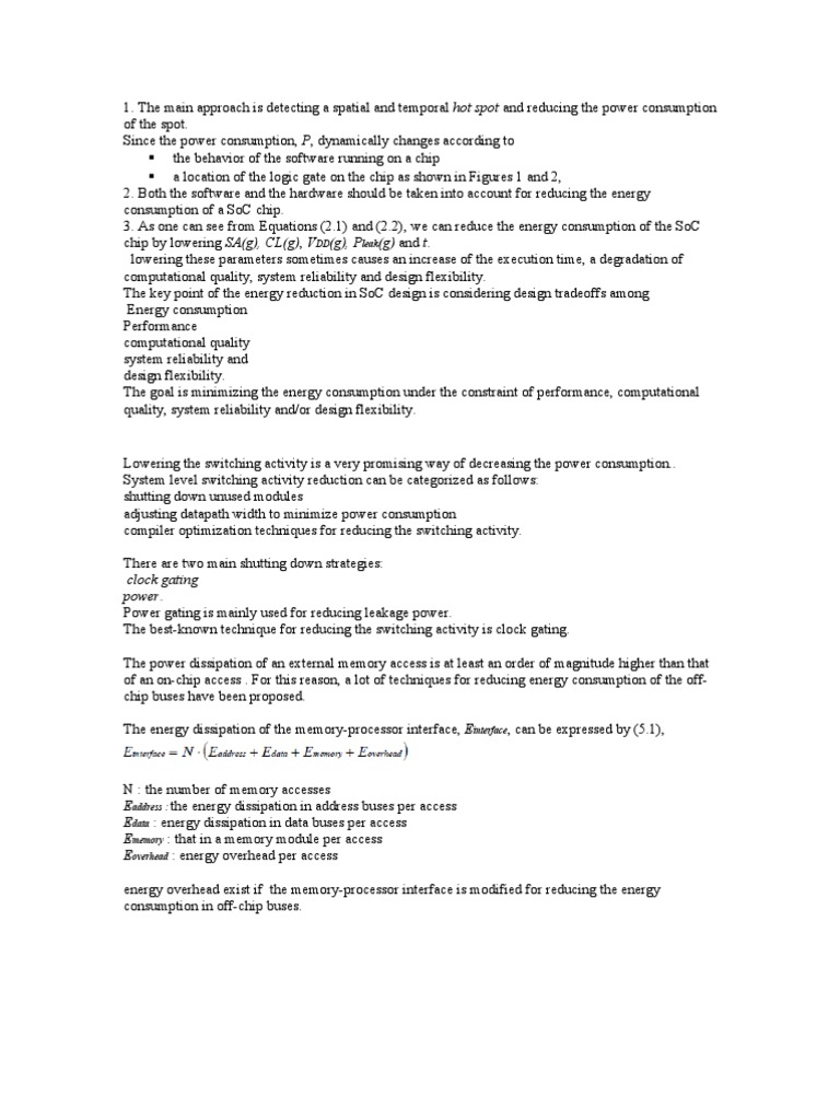 SoC Energy Optimization Techniques | PDF | Technology & Engineering