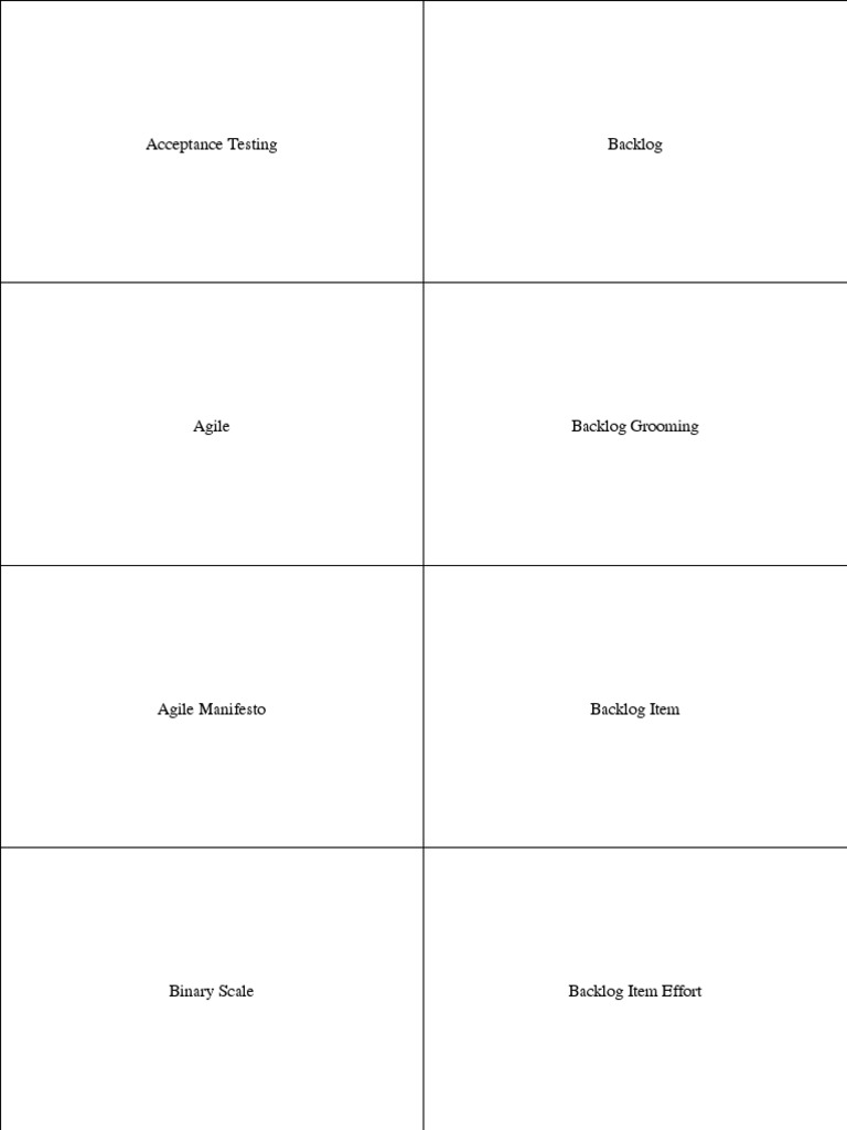 Agile Flash Cards | PDF | Scrum (Software Development) | Agile Software ...