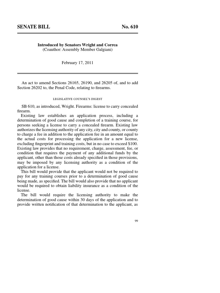 California SB 610 Bill | PDF | Fee | Bill (Law)