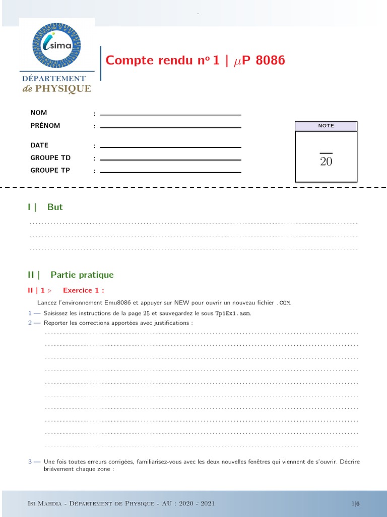 TP1 Compte Rendu | PDF | Matériel de bureau | Matériel informatique