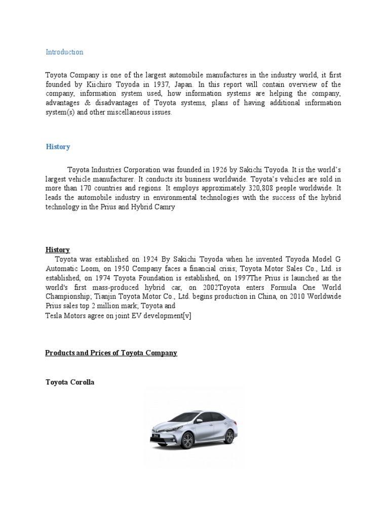 Toyota Case Study | PDF | Toyota | Hybrid Electric Vehicle
