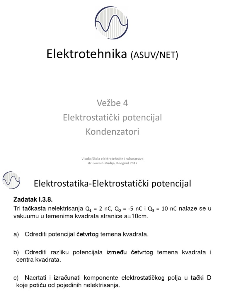 Elektrotehnika (RT, NET) Auditorne Vezbe 4 | PDF