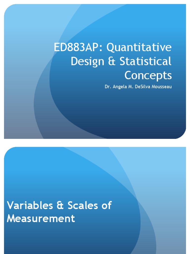 Variables Scales of Measurement | PDF | Dependent And Independent ...