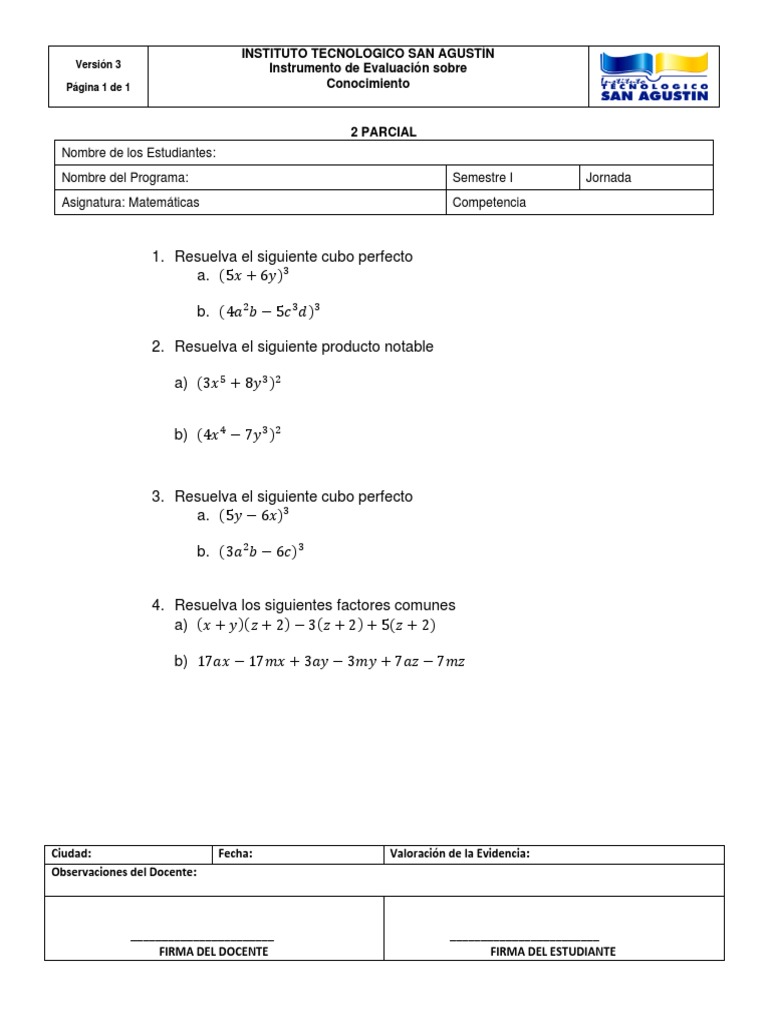 Parcial - 2 - Matematicas Basicas | PDF