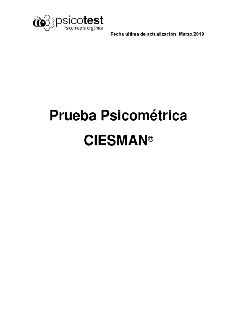 Ciesman | PDF | Cociente de inteligencia | Validez (Estadísticas)
